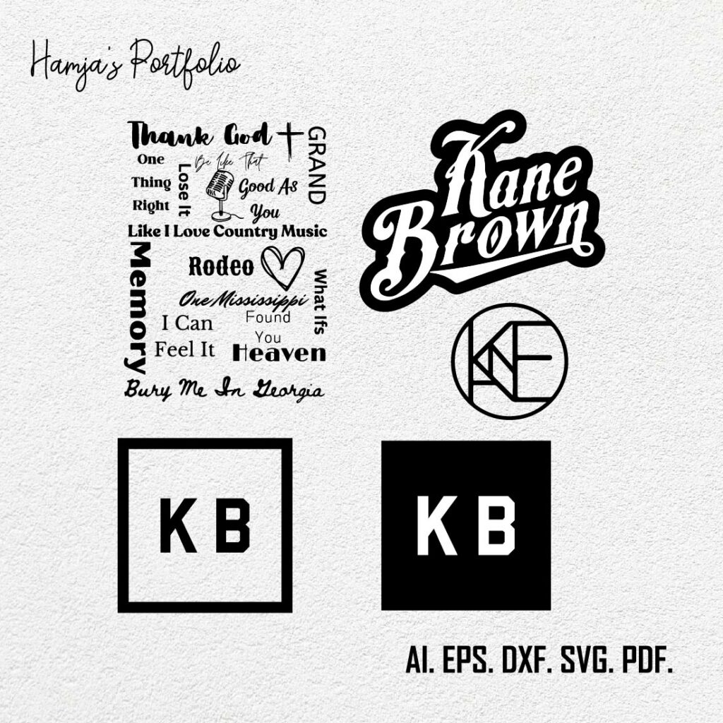 Kane Brown Logo Vector SVG Design - MasterBundles