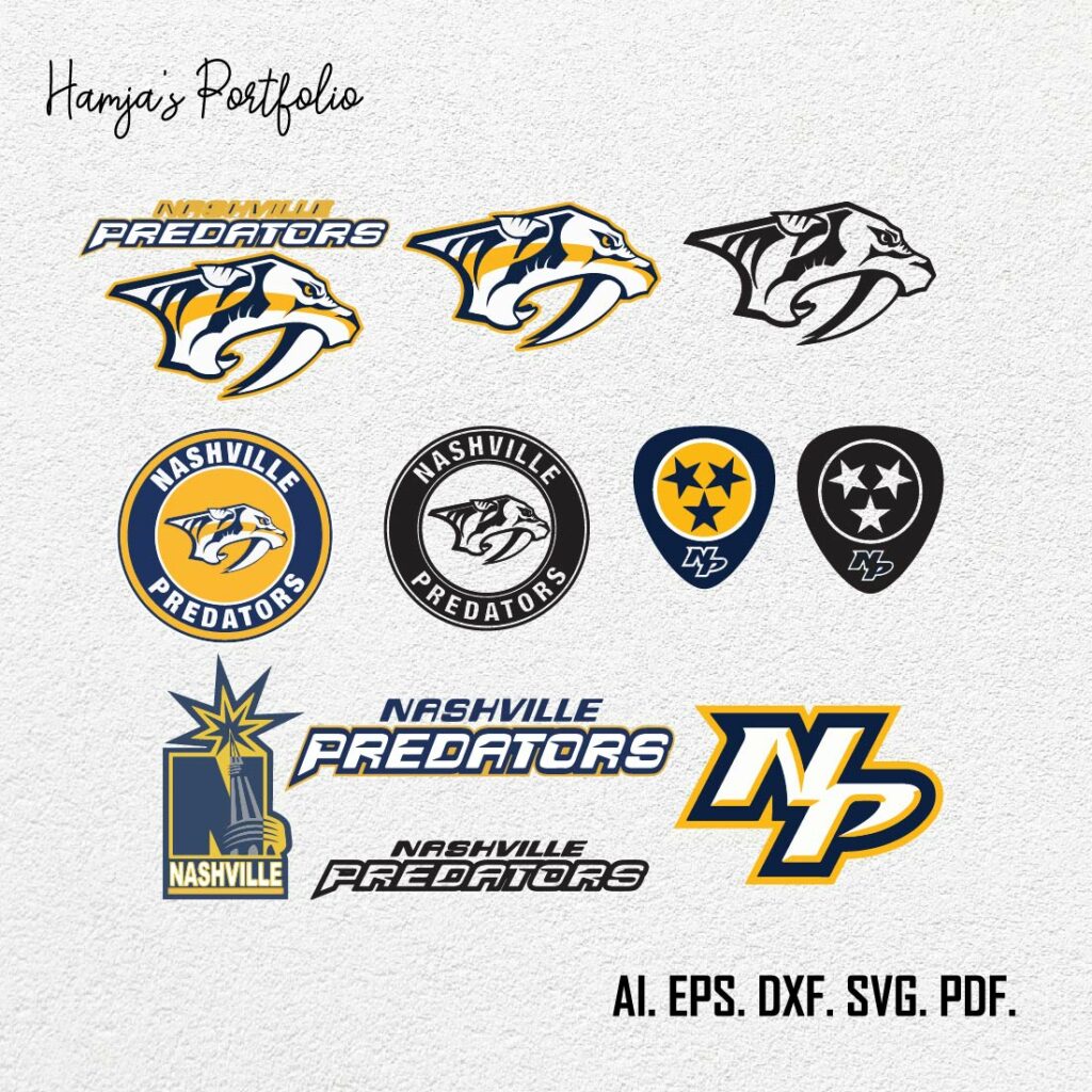 Nashville Predators Hockey Logo Svg Vector Design - MasterBundles
