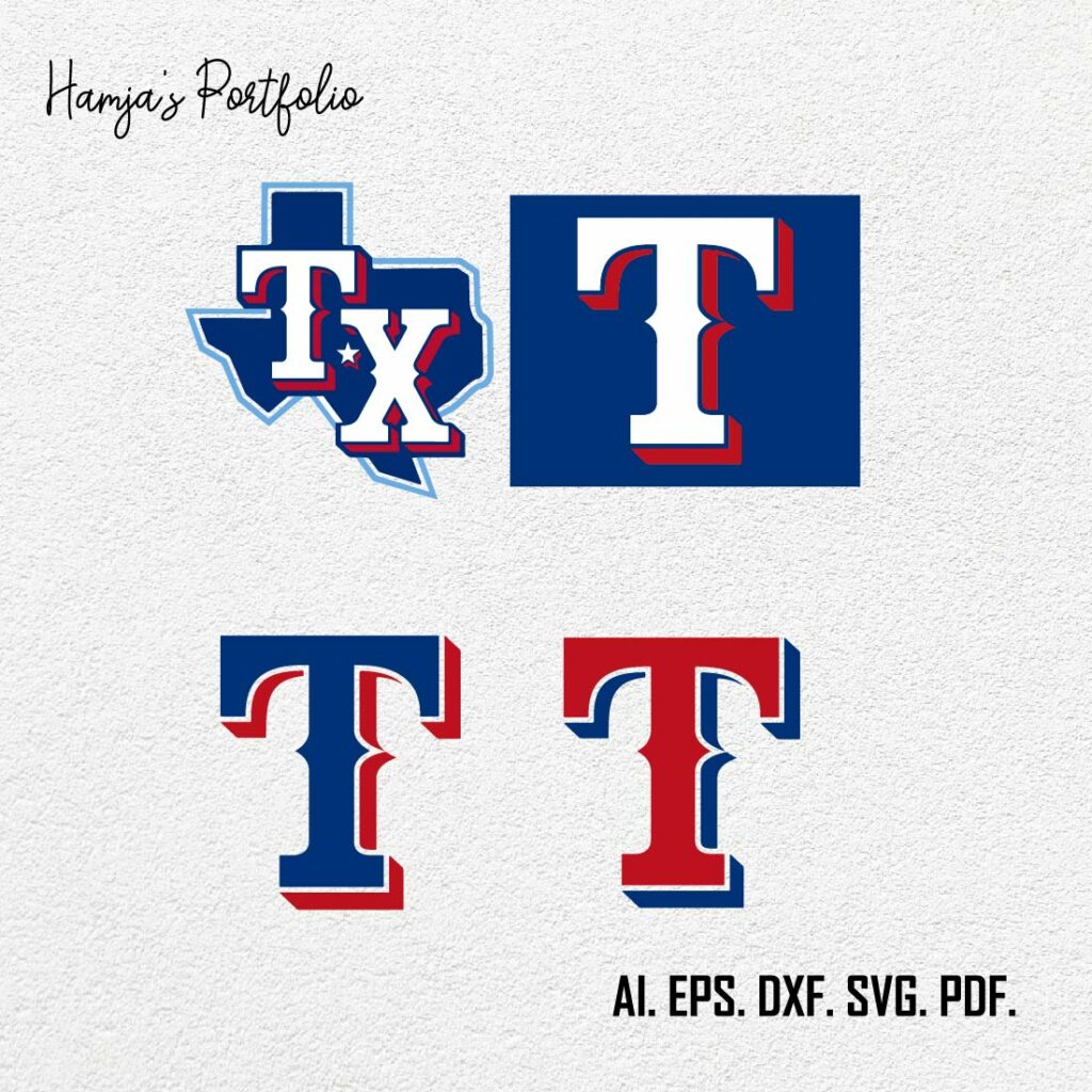 Texas Rangers Logo SVG Design - MasterBundles
