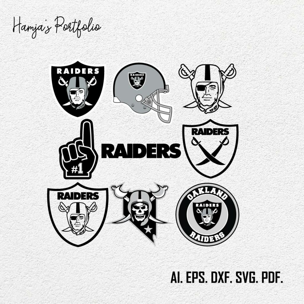 Las Vegas Raiderrs Football SVG Logo Vector Design - Oakland Raiders ...