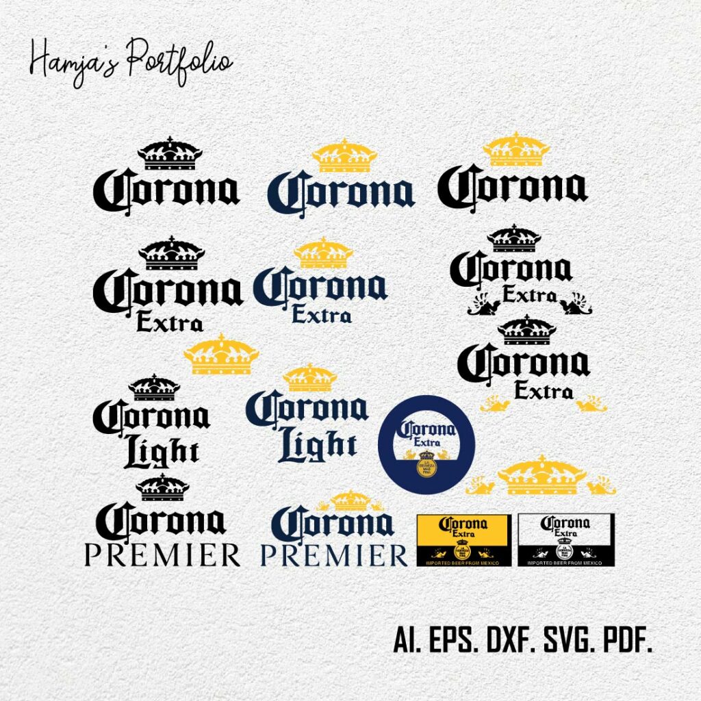 Corona Logo Svg Vector Design Silhoutte - MasterBundles
