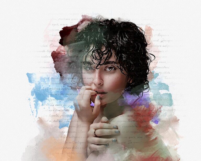 Mixed Media Art Drawing Photo Effect - MasterBundles