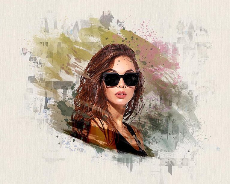 Mixed Media Art Drawing Photo Effect - MasterBundles