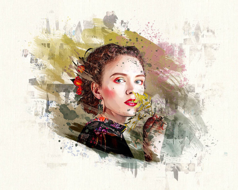 Mixed Media Art Drawing Photo Effect - MasterBundles