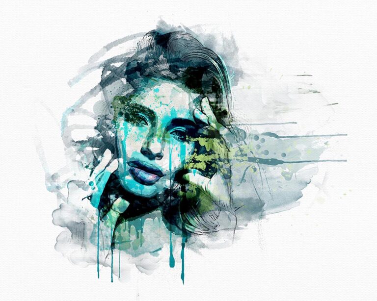 Mixed Media Art Drawing Photo Effect - MasterBundles