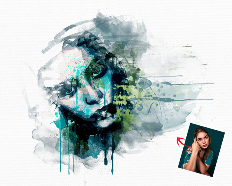 Mixed Media Art Drawing Photo Effect - MasterBundles