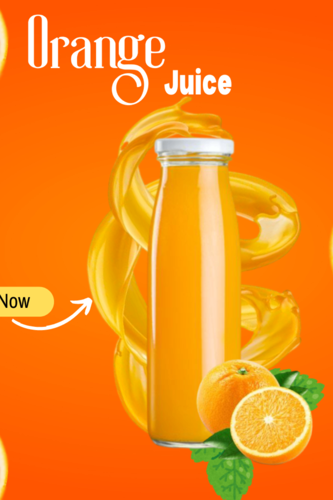 Orange Juice advertising poster - MasterBundles