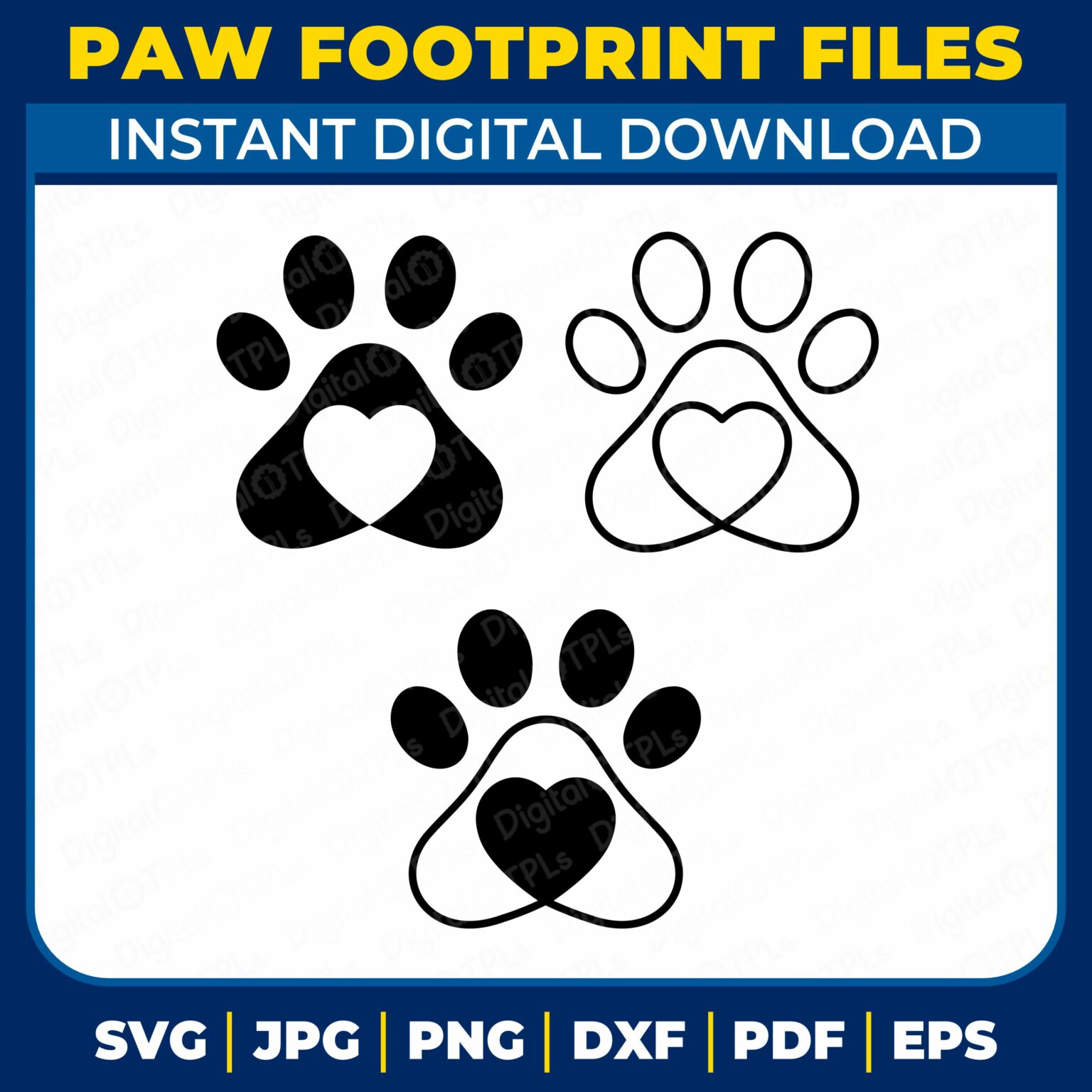 Dog Memorial Paw, Dog Memorial Paw Svg, Dog Angel Wings Svg, Vector Cut ...