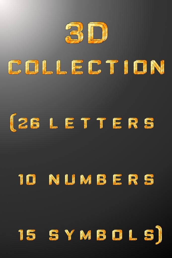 Fiery Blaze 3D Collection (letters, numbers, symbols) - MasterBundles