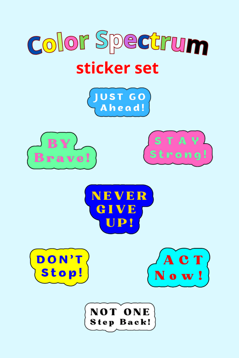 Color Spectrum Sticker Set - MasterBundles