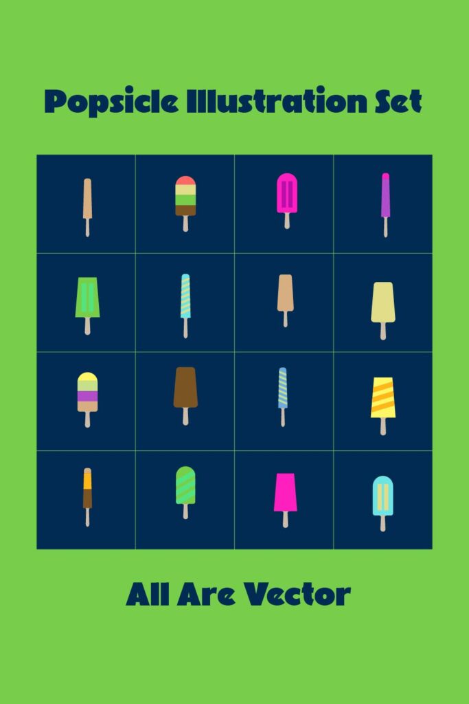 popsicle illustration set - MasterBundles