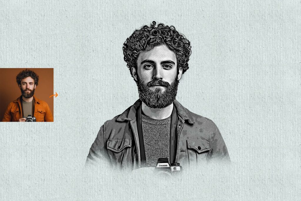 Poster Sketch Photoshop Action - MasterBundles