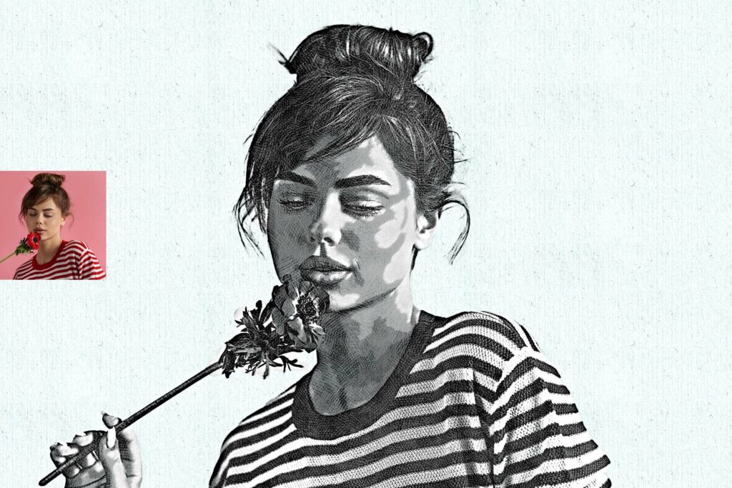 Poster Sketch Photoshop Action - MasterBundles
