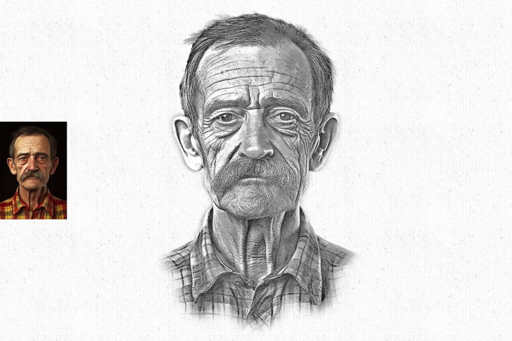 Poster Sketch Photoshop Action - MasterBundles