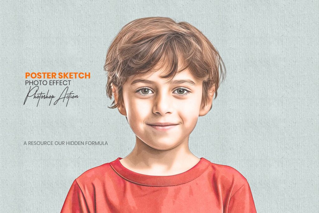 Poster Sketch Photoshop Action - MasterBundles