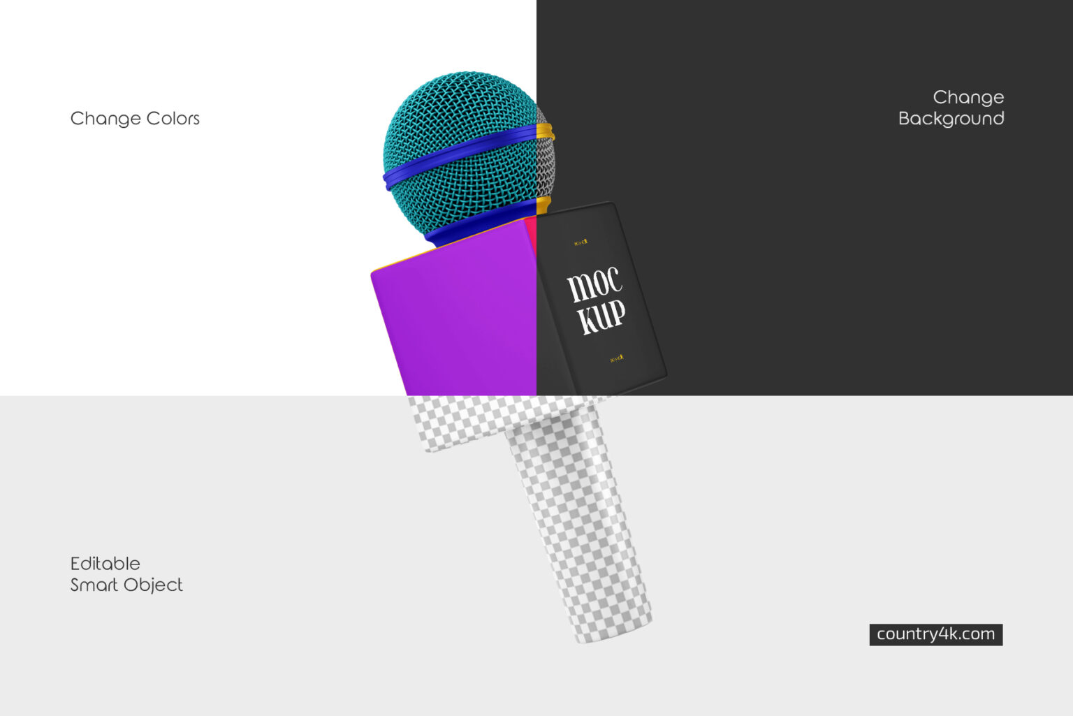 Microphone Mockup Set - MasterBundles