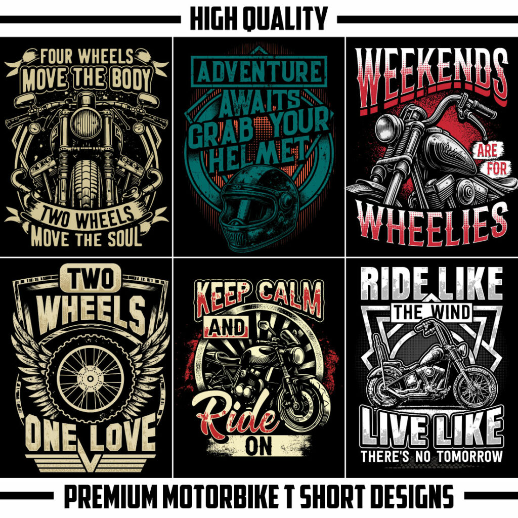 10 Premium Motorbike T Shirt Design Bundle Masterbundles Motorbike