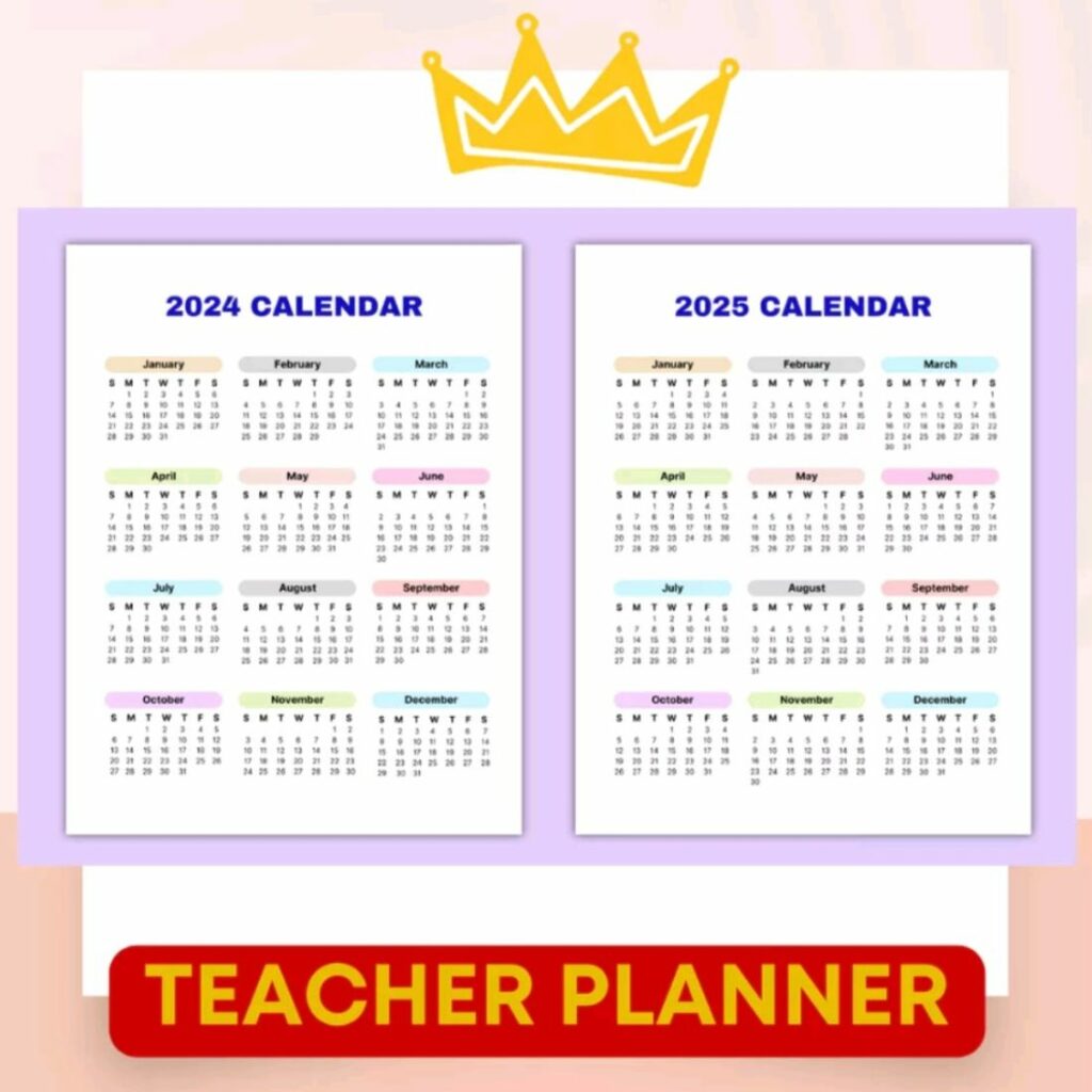 Teacher Planner 2024-2025 Canva Templates-80 Pages - MasterBundles