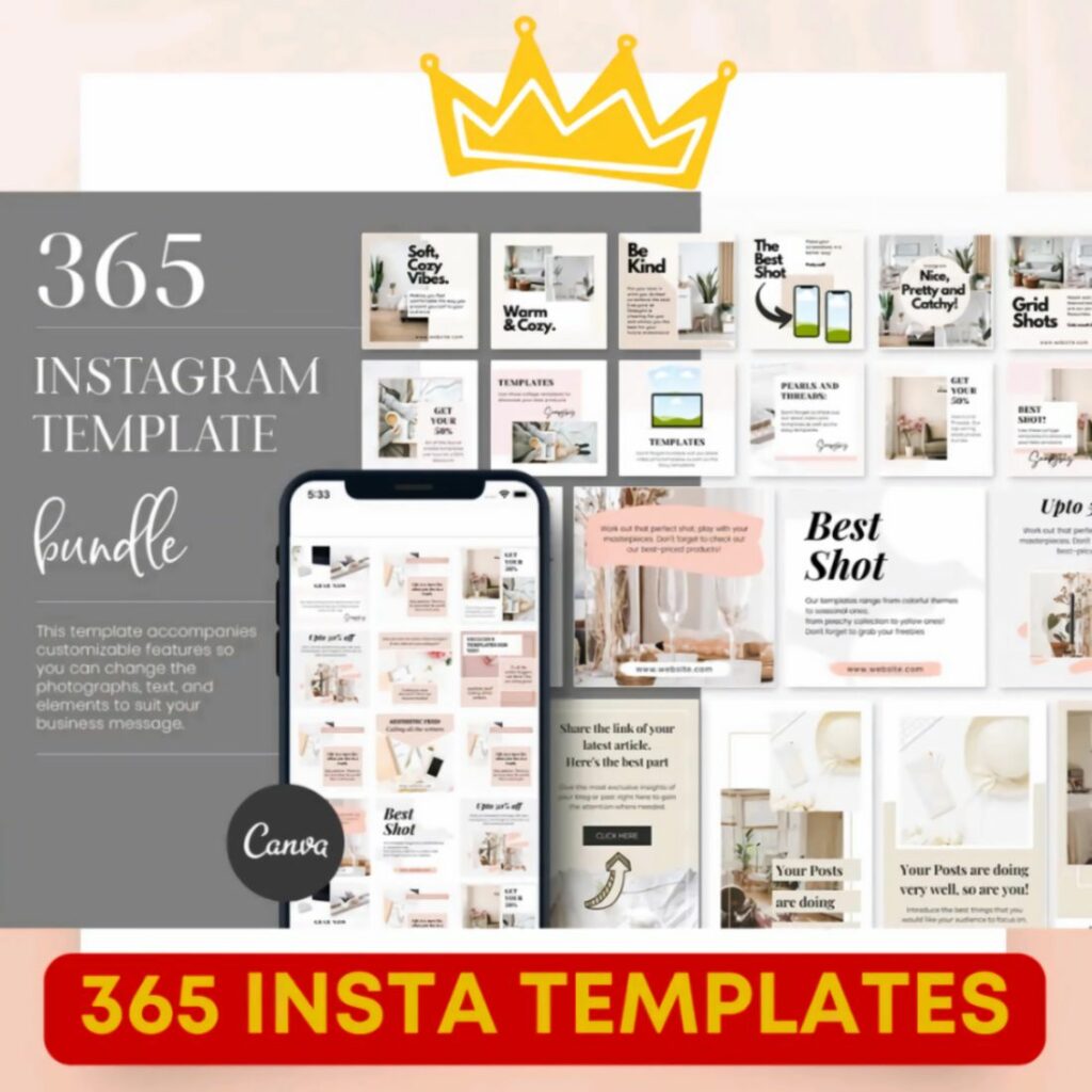 Instagram Canva Templates - Social Media IG Feed Post Templates ...