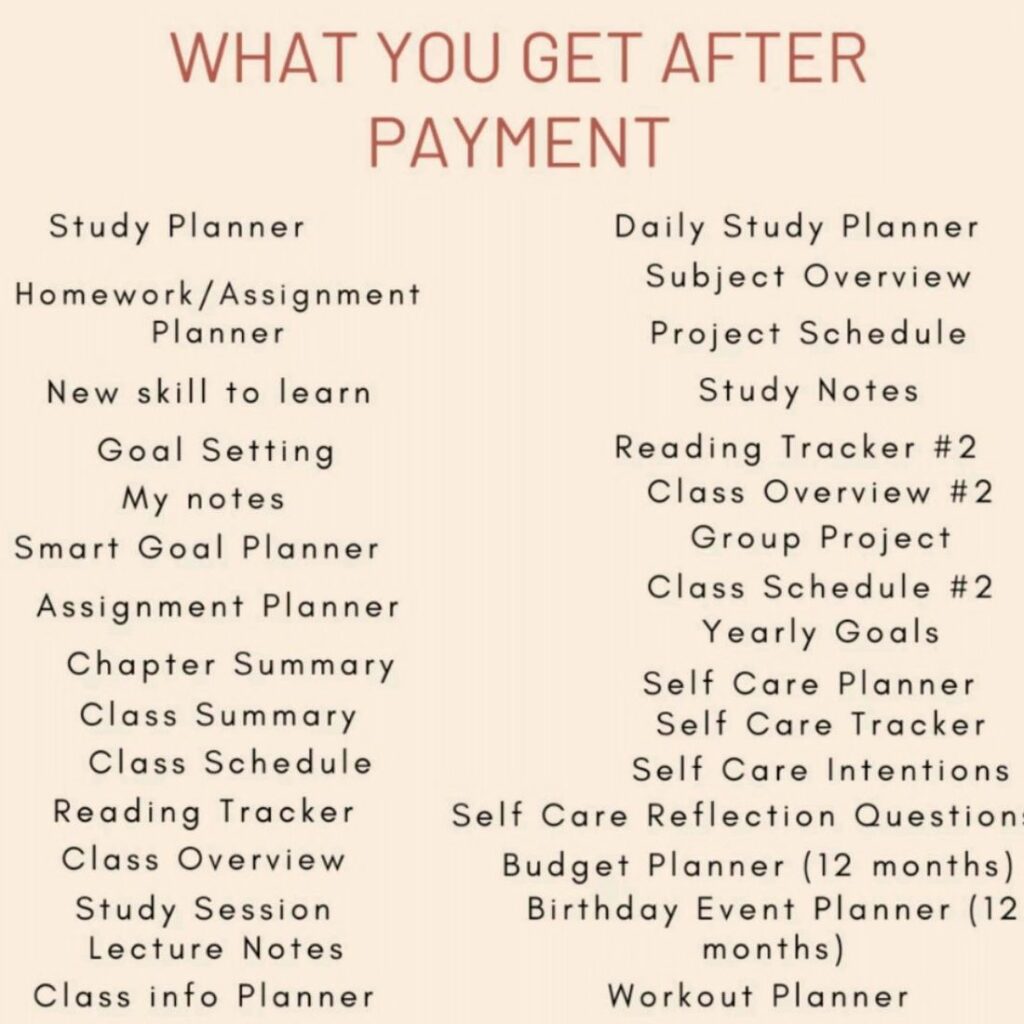 Complete Student Planner - All in one Planner - MasterBundles