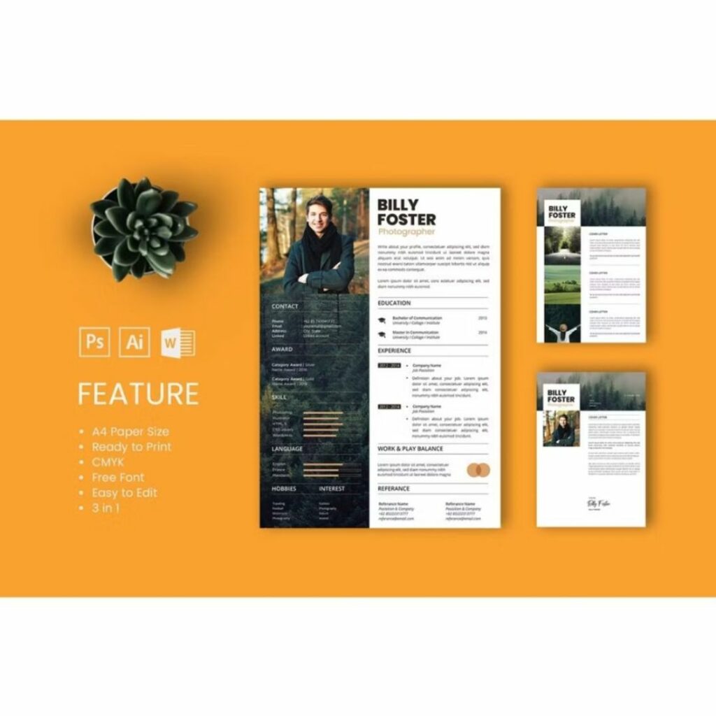 50 Sets Quality Professional Resume Templates - MasterBundles