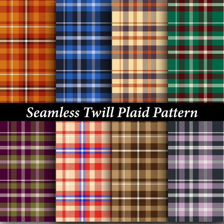 seamless twill plaid pattern, bundle of 8 pattern - MasterBundles