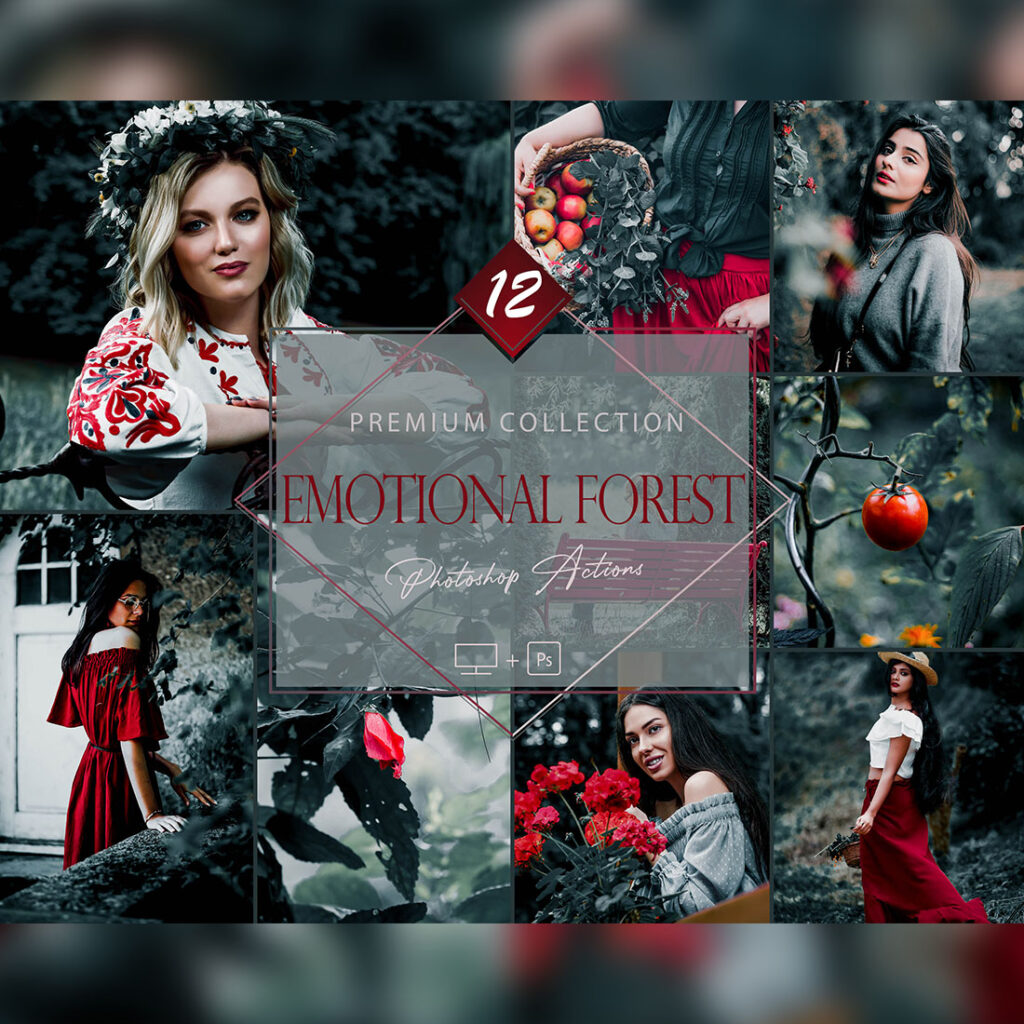 12 Photoshop Actions, Emotional Forest Ps Action, Jungle Cozy ACR ...