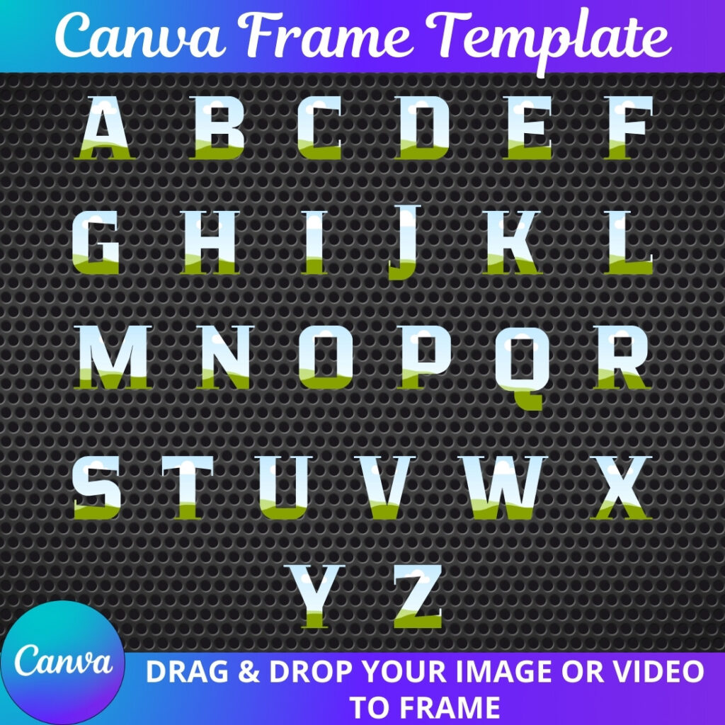 "Drag & Drop Frame Set" (letters, numbers, symbols) | № 5 - MasterBundles