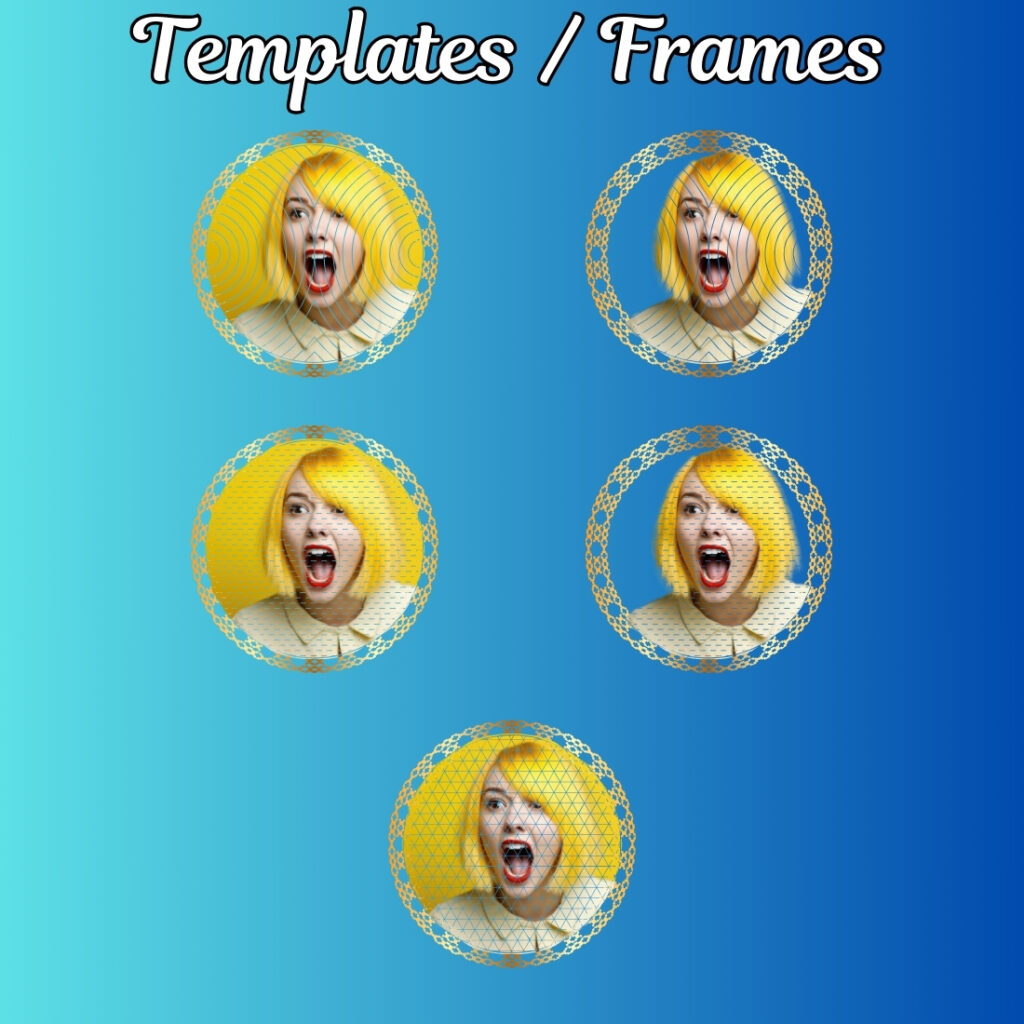 Round Photo Frame Set | Templates / Frames | Canva - MasterBundles