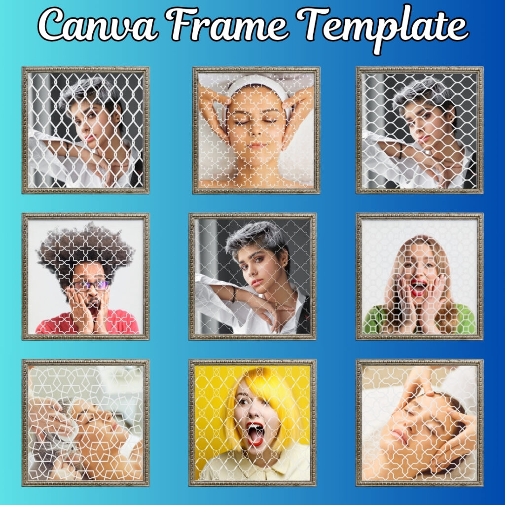 Square Photo Frame Set | 22 Frames | Canva - MasterBundles