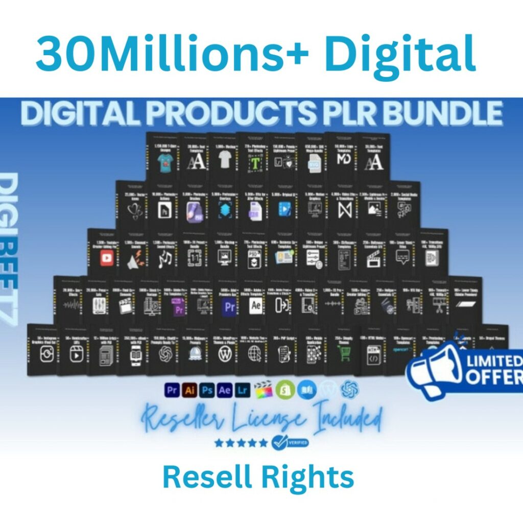 30M+Digital Product Bundle Mega Bundle, Course, Softwere,Printeble ...
