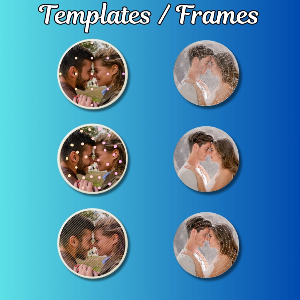 Round Photo Frame Set | Templates / Frames | Canva - MasterBundles