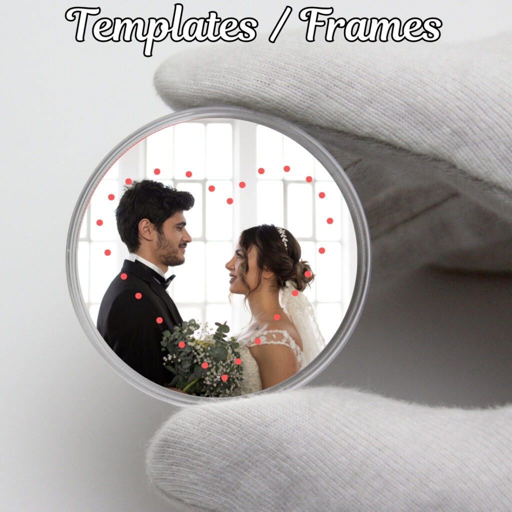 Round Photo Frame Set | Templates / Frames | Canva - MasterBundles