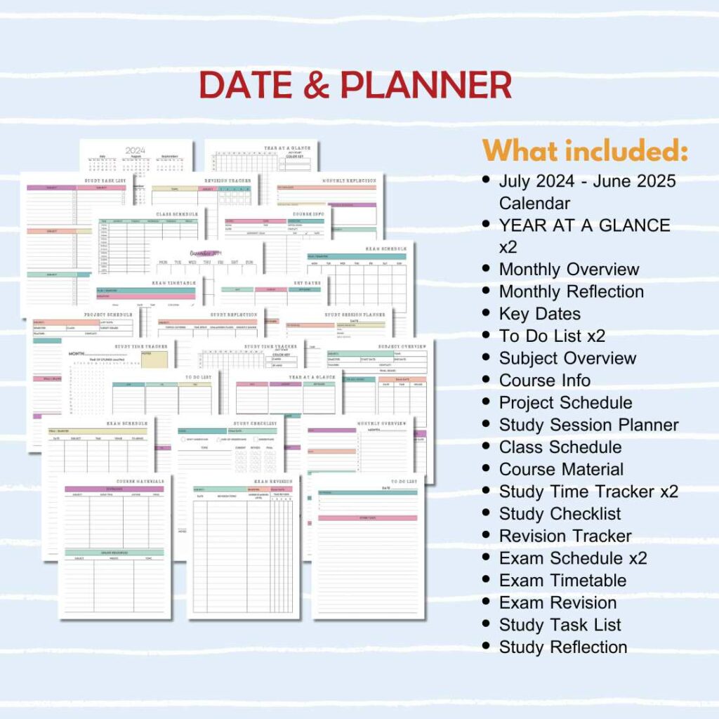 2024-2025 Study Planner - Canva Template - MasterBundles