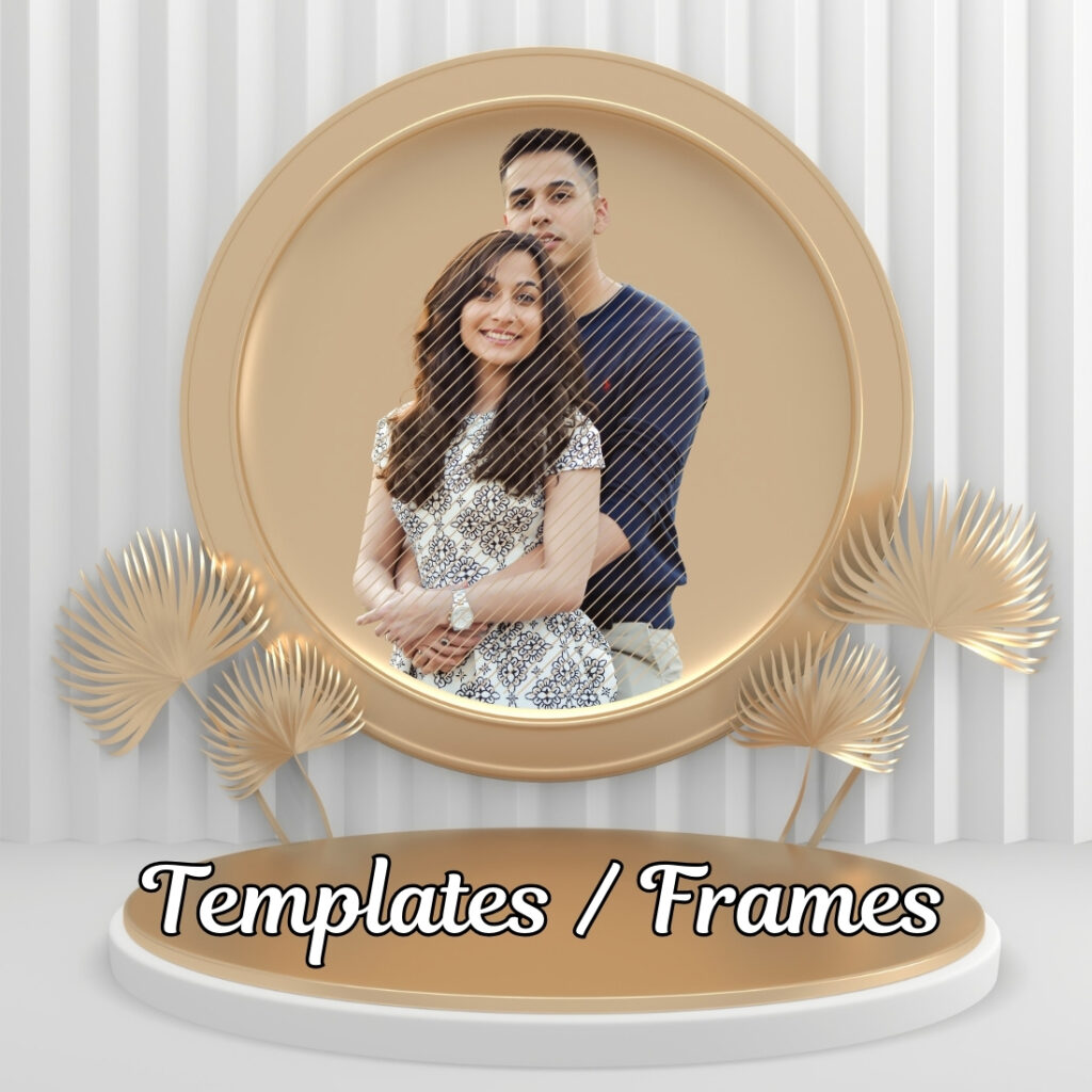 Round Photo Frame Set | Templates / Frames | Canva - MasterBundles