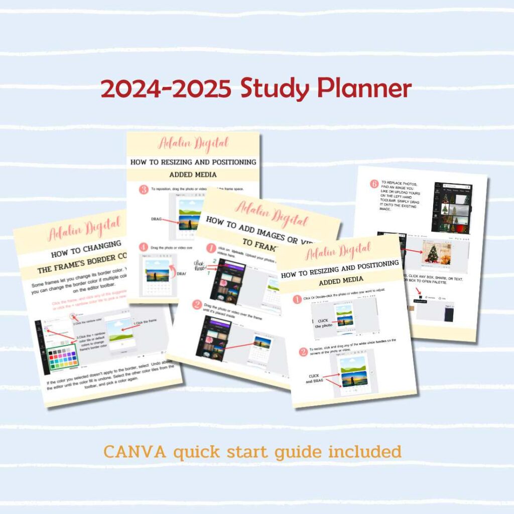 2024-2025 Study Planner - Canva Template - MasterBundles