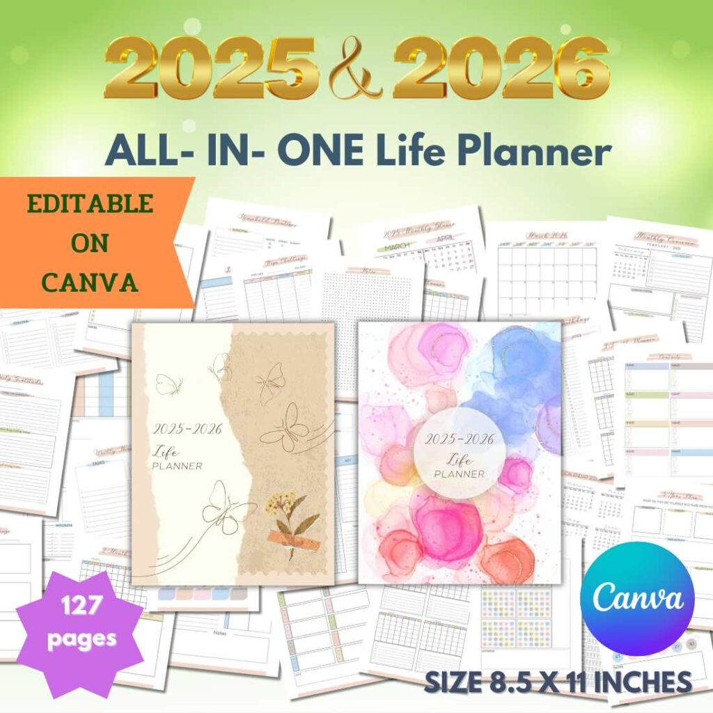 2025-2026 All-in-one Life Planner - MasterBundles