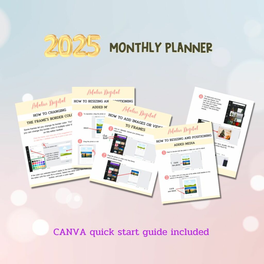 2025 Monthly Planner - Canva Template - MasterBundles