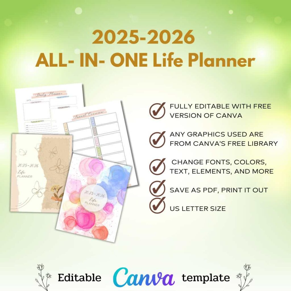 2025-2026 All-in-one Life Planner - MasterBundles