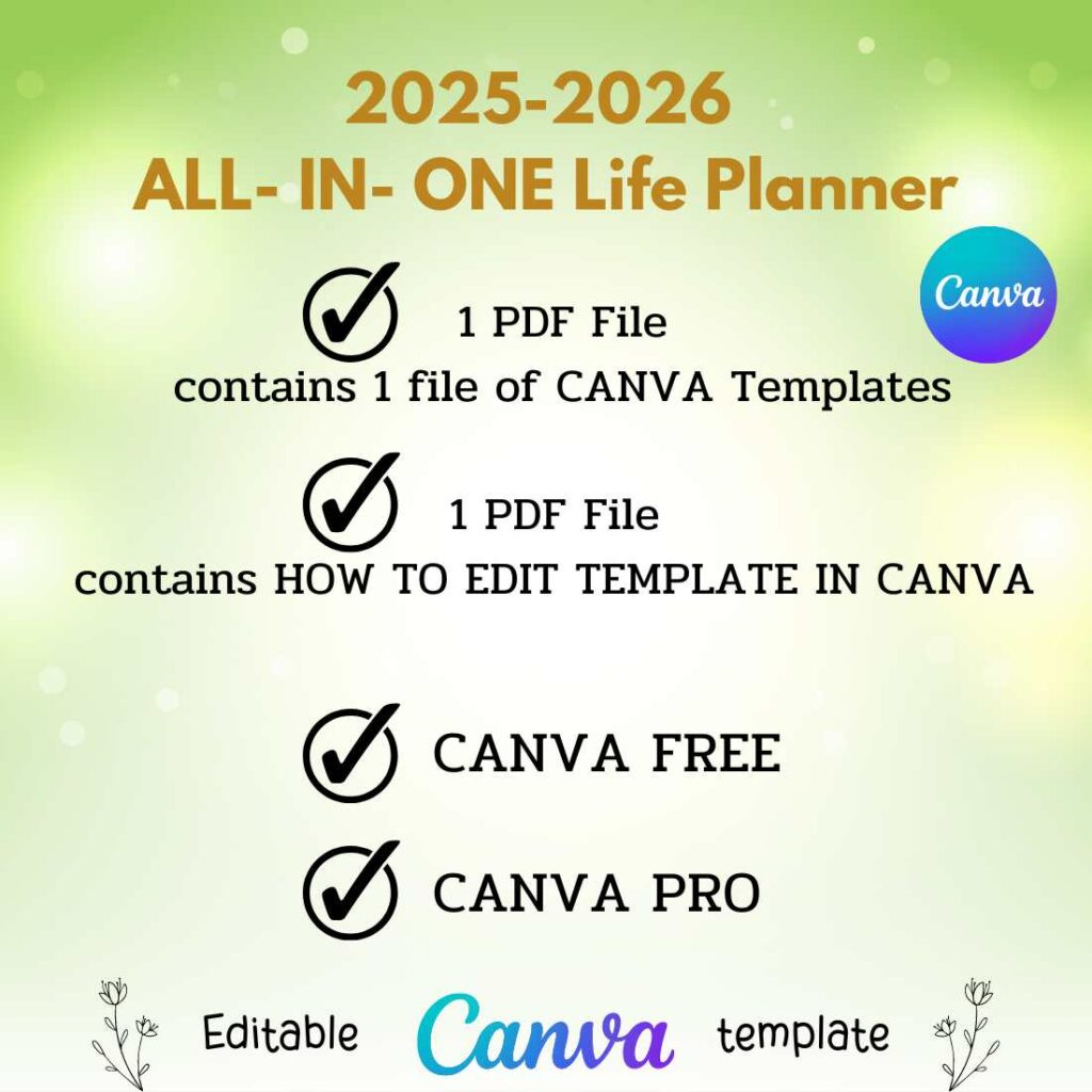 2025-2026 All-in-one Life Planner - MasterBundles