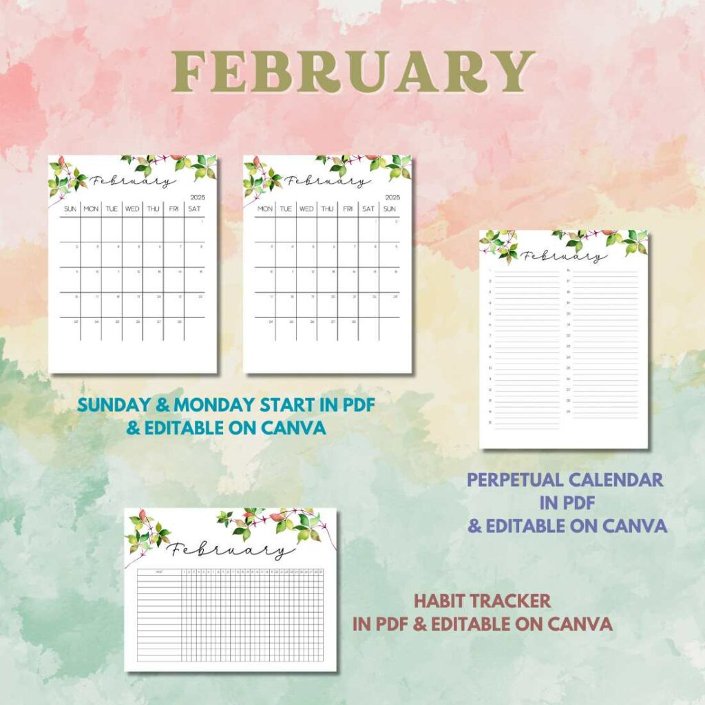 2025 Calendar Template - Editable on Canva - MasterBundles