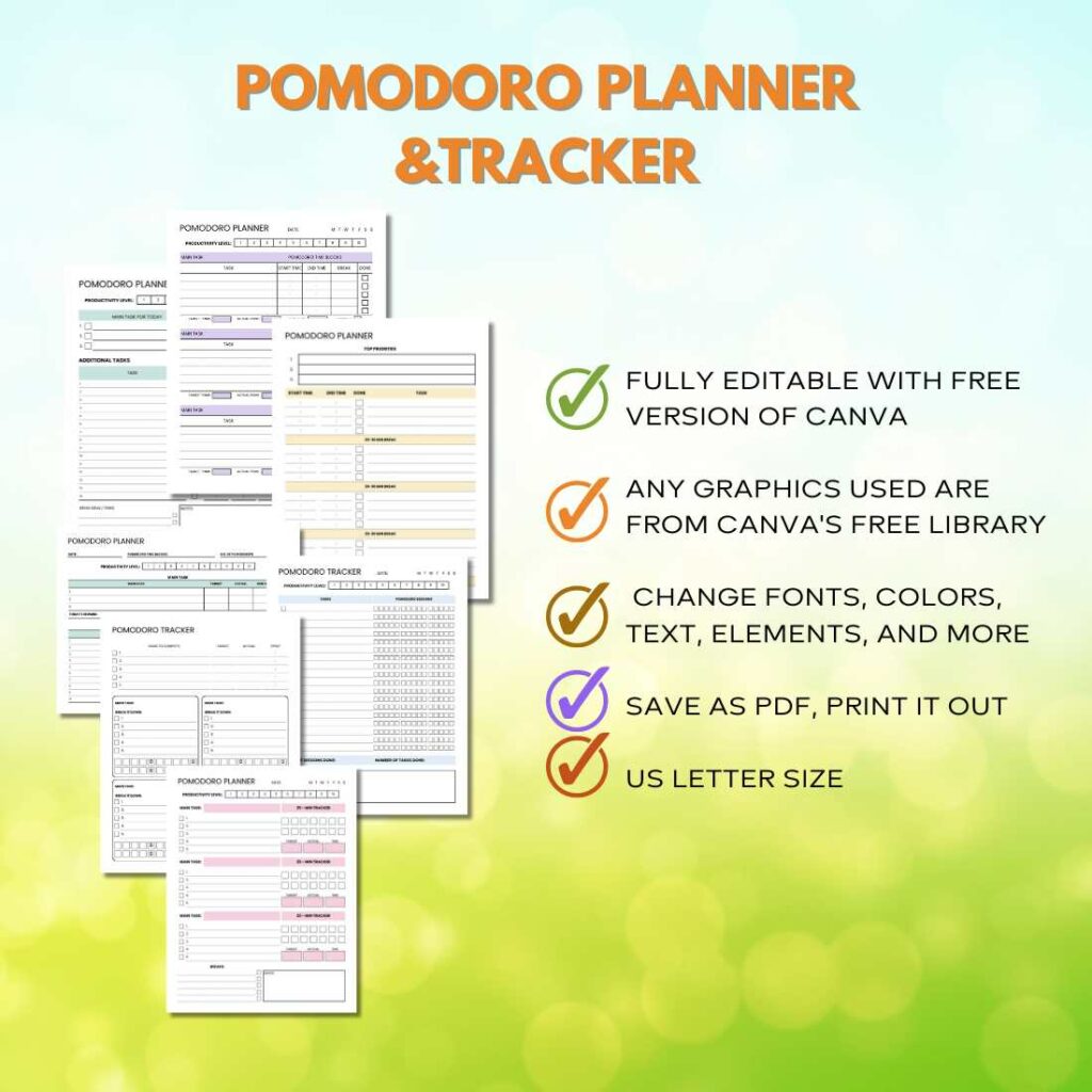 Pomodoro Planner & Tracker - MasterBundles