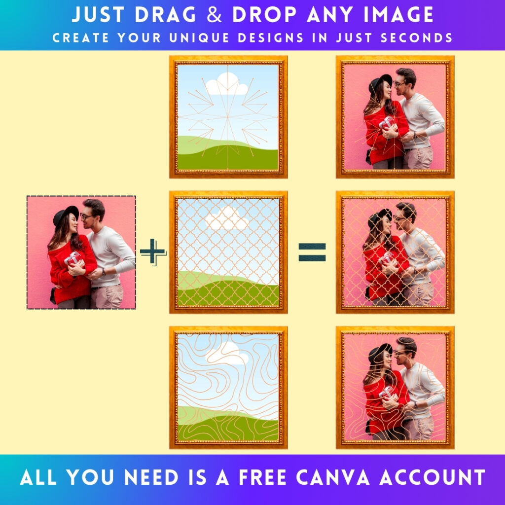 Square Photo Frame Set | 22 Frames | Canva - MasterBundles