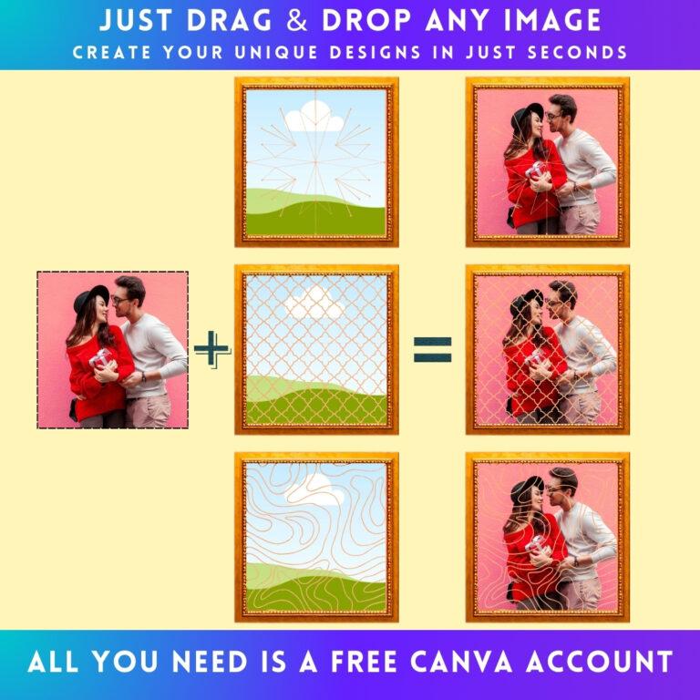 Square Photo Frame Set | 22 Frames | Canva - MasterBundles