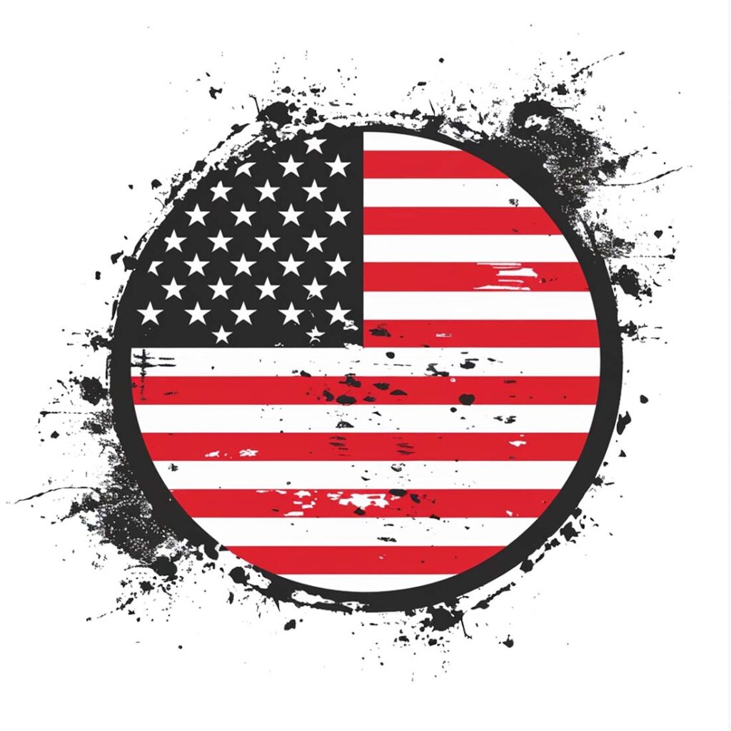 American Logo in Circle Unique Clipart Design - MasterBundles