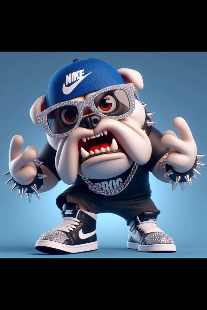 3D Gangsta Rap Dog Urban Street Wear Collectible Avatar - MasterBundles