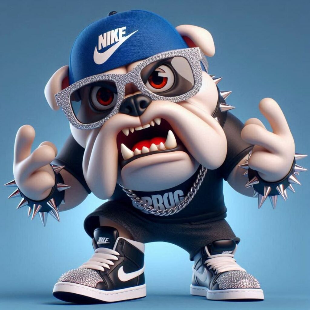 3D Gangsta Rap Dog Urban Street Wear Collectible Avatar - MasterBundles