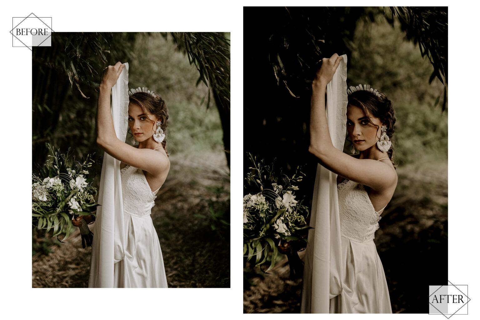 12 Photoshop Actions, Dim Wedding Ps Action, Bride ACR Preset, Black ...
