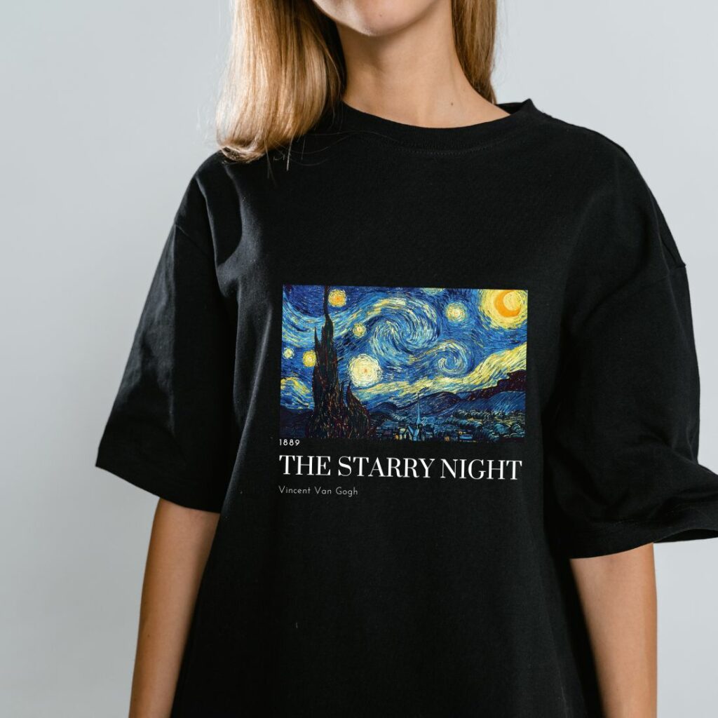 The Starry Night T-Shirt Design - MasterBundles