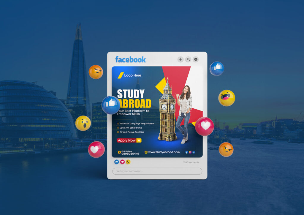Creative Study Abroad Social Media Post Template - MasterBundles